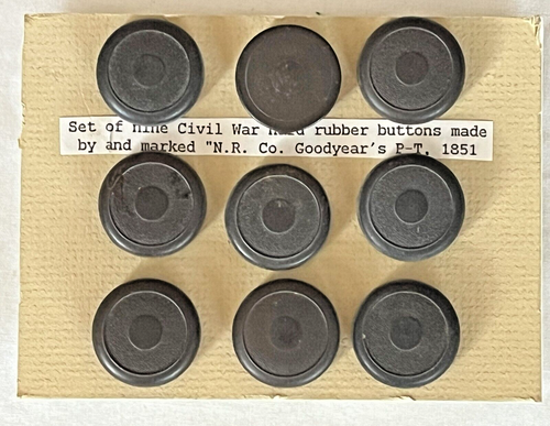 Civil War / 1851 Large Hard Rubber Buttons Marked Goodyear | eBay