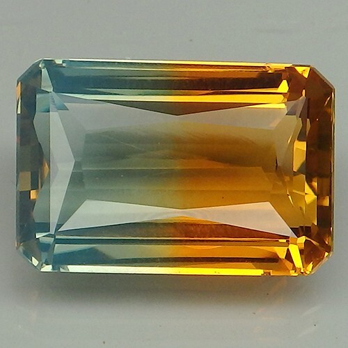 15.45Ct. Cheerful!!! Bi Color ~ Orange & Blue Ametrine Emerald | eBay
