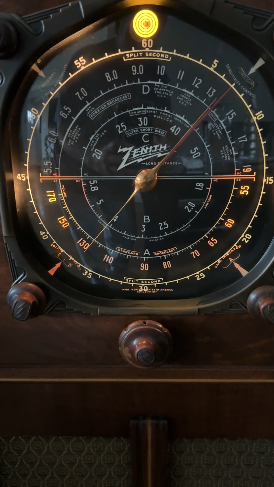 Beautiful, Antique, Zenith, Console, Wooden Tube Radio, 1936 , 12U158 ...