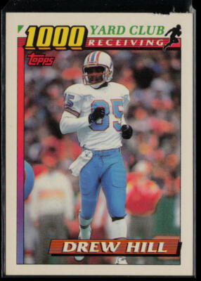 1991 Topps 1000 Yard Club #15a Drew Hill Houston Oilers | eBay