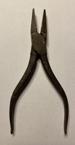 Antique Primitive Blacksmith Forged Iron Pliers Crude Old Tool ...
