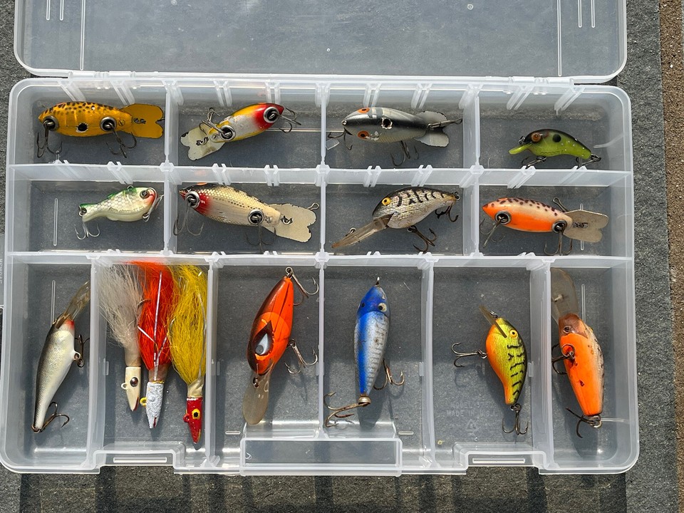 Bass Fishing Lures & Tackle Box Various Brands & Conditions Large ...