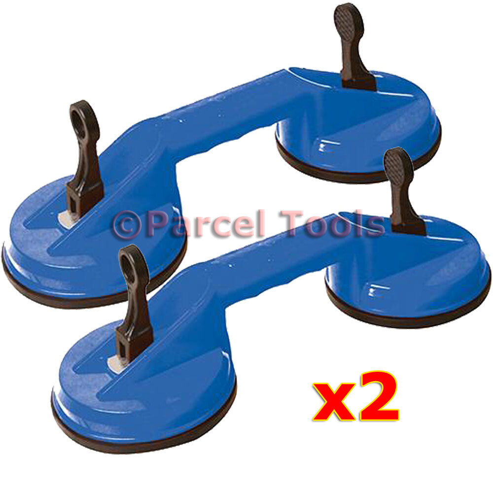 1 or 2 x New Heavy Duty Double Suction Cup Glass Lifter Window Mirror ...