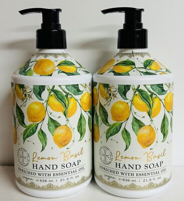 2-Pack Lemon Basil Hand Soap with Essential Oil 21.5 fl oz Each | eBay