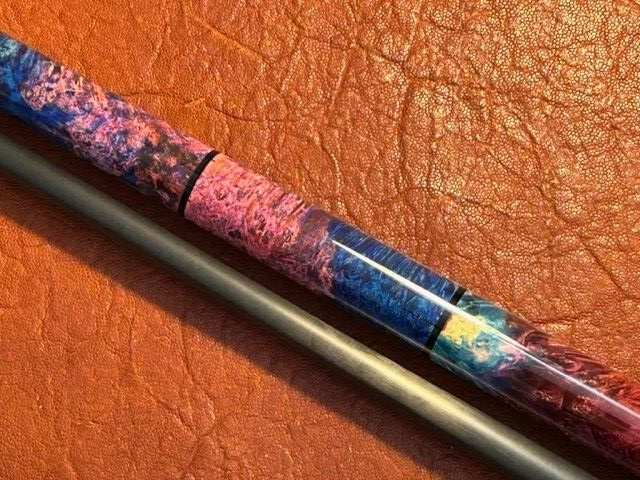 TNT Custom Pool Cue 1 of 1 With Carbon Fiber Shaft. Blue & Pink ...