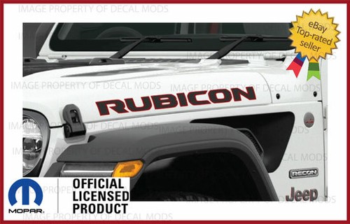 2x Jeep Wrangler RUBICON Hood Vinyl Decals Graphics Stickers JL FJ5T6 ...
