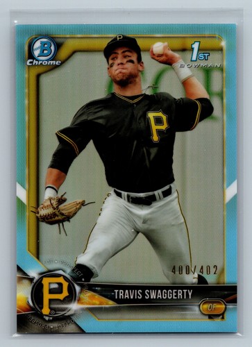 2018 Bowman Draft Chrome Sky Blue 1st Travis Swaggerty /402 Pirates #BD ...