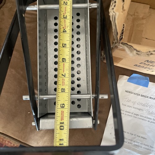 1 Brick Briquette Maker Paper Log Fire Free Heating Fuel Recycle Press ...