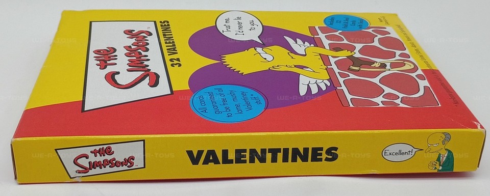 The Simpsons 32 Valentines Fold & Seal Cards 2001 Paper Magic Group New ...