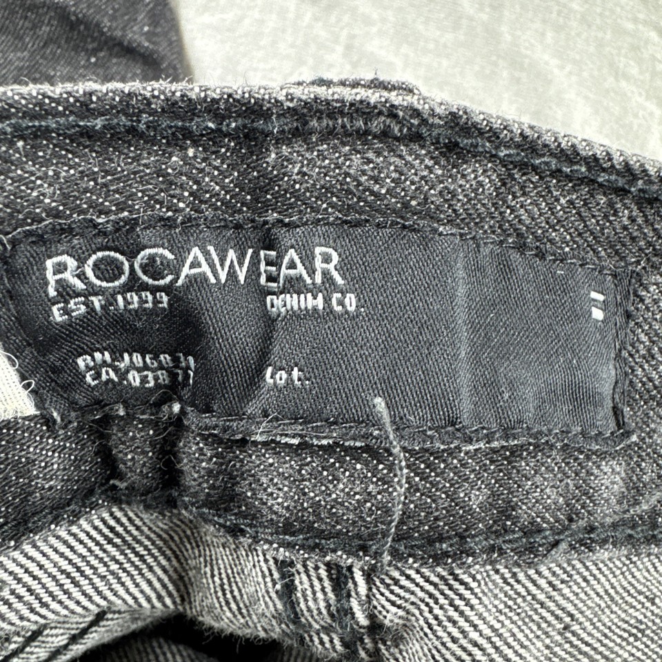 Rocawear Jeans Mens 36x28 Black Baggy Y2K Skater Grunge Hip Hop Denim Pants JayZ | eBay