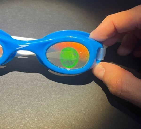 Vintage Hologram Goggles Blue Speedo 3D Shark Underwater Swimming ...