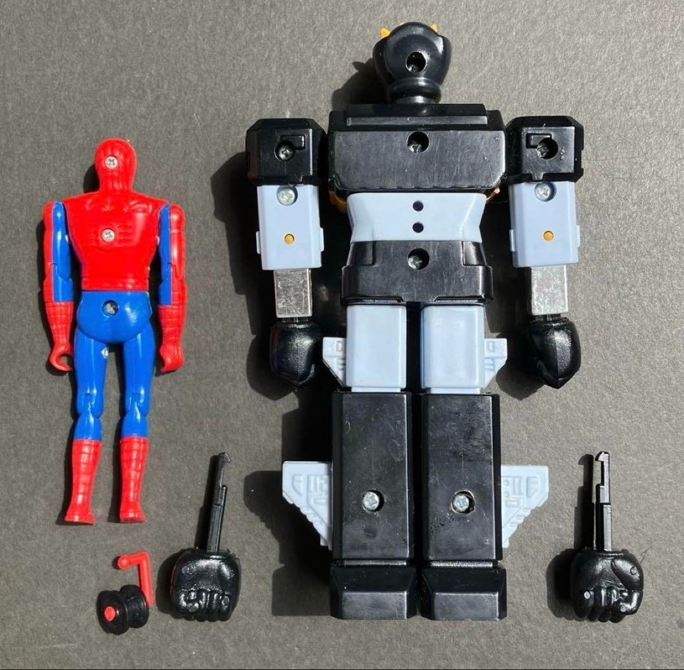 Popy Spider-Man Leopardon Set Figure Vintage in 1978 with Box USED F/S ...