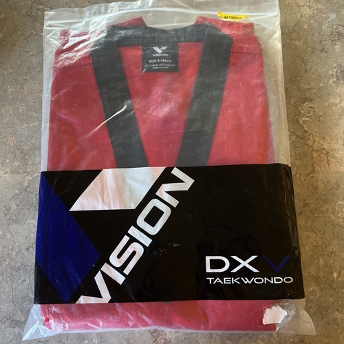 Vision DXV Size 4/180cm Taekwondo Red/Black Uniform Martial Arts | eBay