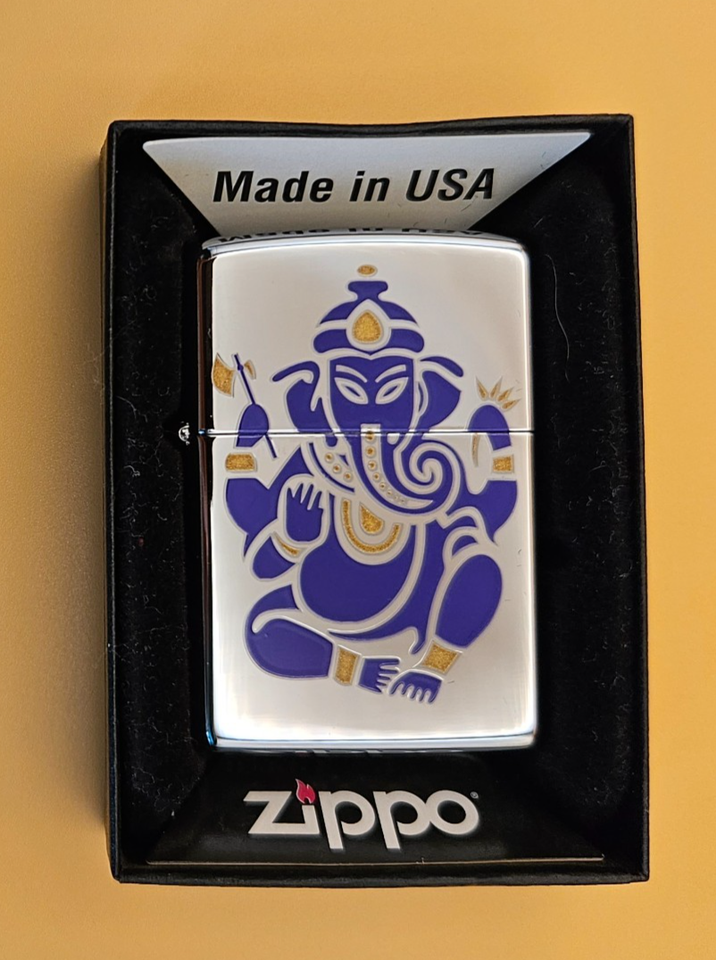 Zippo Lighter 2010 Ganesh Hindu/Indian God of New Beginnings, Wisdom ...