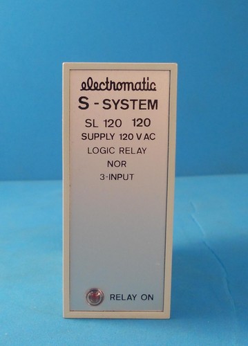 ELECTROMATIC S-SYSTEM SL-120-120 LOGIC RELAY NOR 3 INPUT | eBay