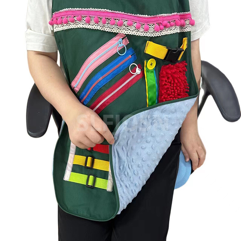 Fidget Blanket for Elderly Dementia Alzheimer’s Therapy Activity Apron ...