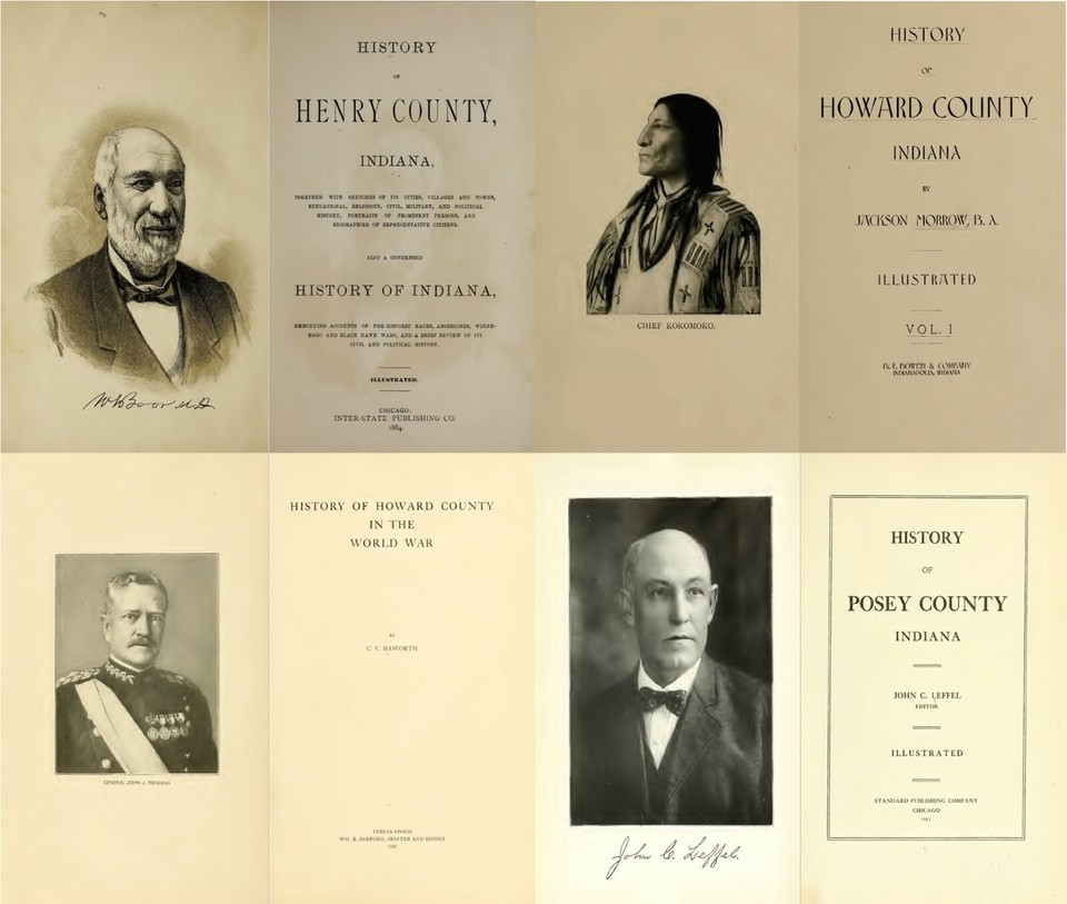 105 Old Rare Books on Indiana History Genealogy Ancestry Family Records ...