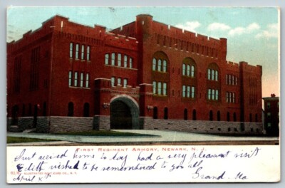 First Regiment Armory Newark New Jersey Postcard 1908 | eBay