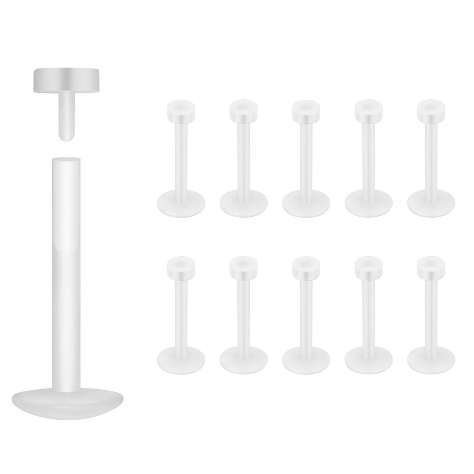 16G Labret Rings Lip Studs Surgical Steel/UV Nose Ring Tragus Cartilage ...