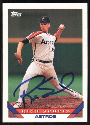 1993 Topps Rich Scheid Rookie Auto Houston Astros #646 Card Signed | eBay
