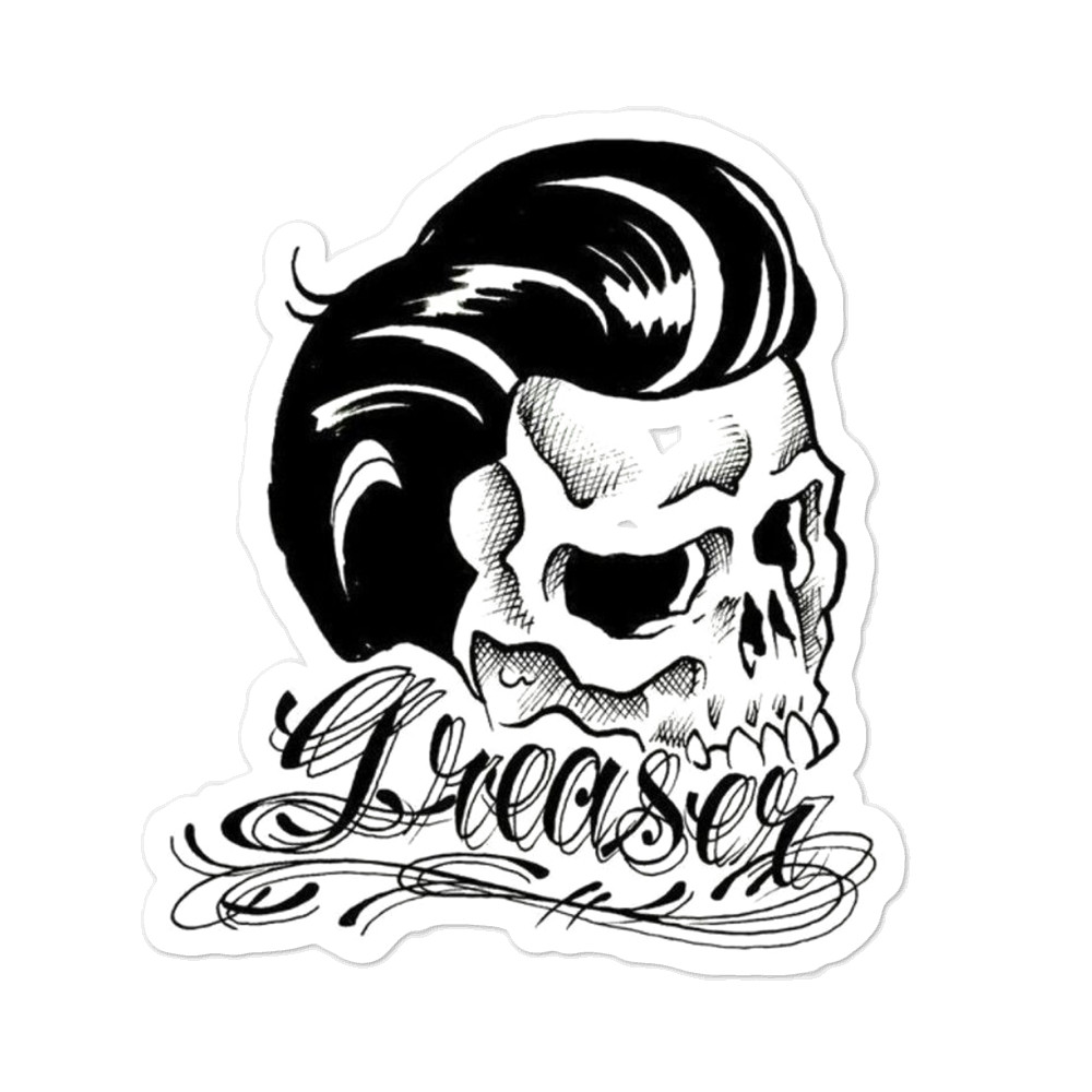 Greaser Skull Tattoo