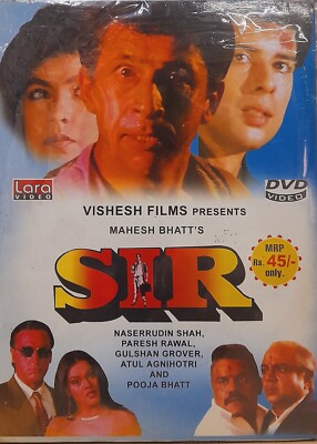Sir - Naserrudin Shah, Pooja Bhatt - Bollywood Hindi Movie DVD (No ...