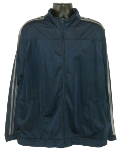 Starter Jacket Mens 2XL Blue Zip Up Track Training Athletic Gym 3 ...