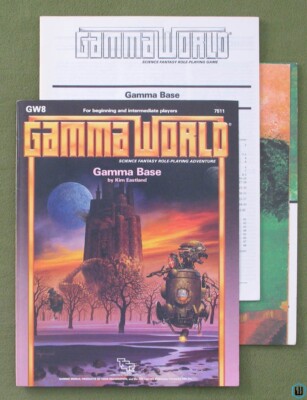 Gamma Base (Gamma World Module GW8) Original 1987 edition w Poster Map ...