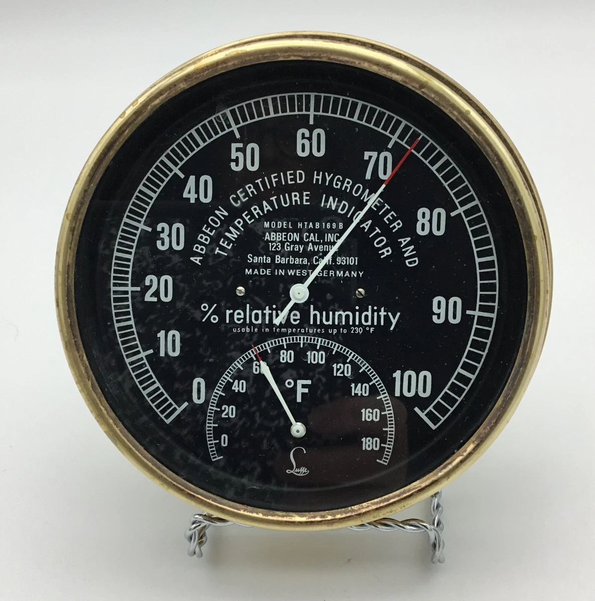 Temperature And Humidity Gauge Abbeon
