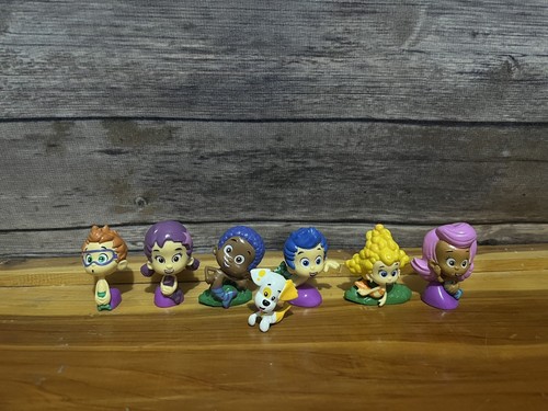 Bubble Guppies Gil Nonny Molly Oona 2" PVC Figure Cake Toppers Lot of 7 ...