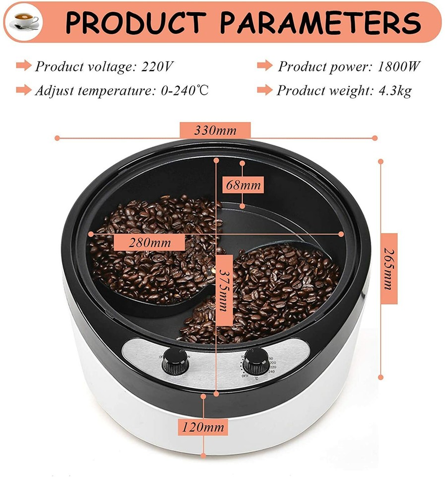 800g Household Electric Heating Coffee Bean Roasting Machine Coffee Roaster | eBay