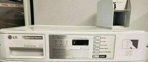 LG Coin-Op Front Load Washer, 20 lbs, Model: GCW1069QS, S/N ...