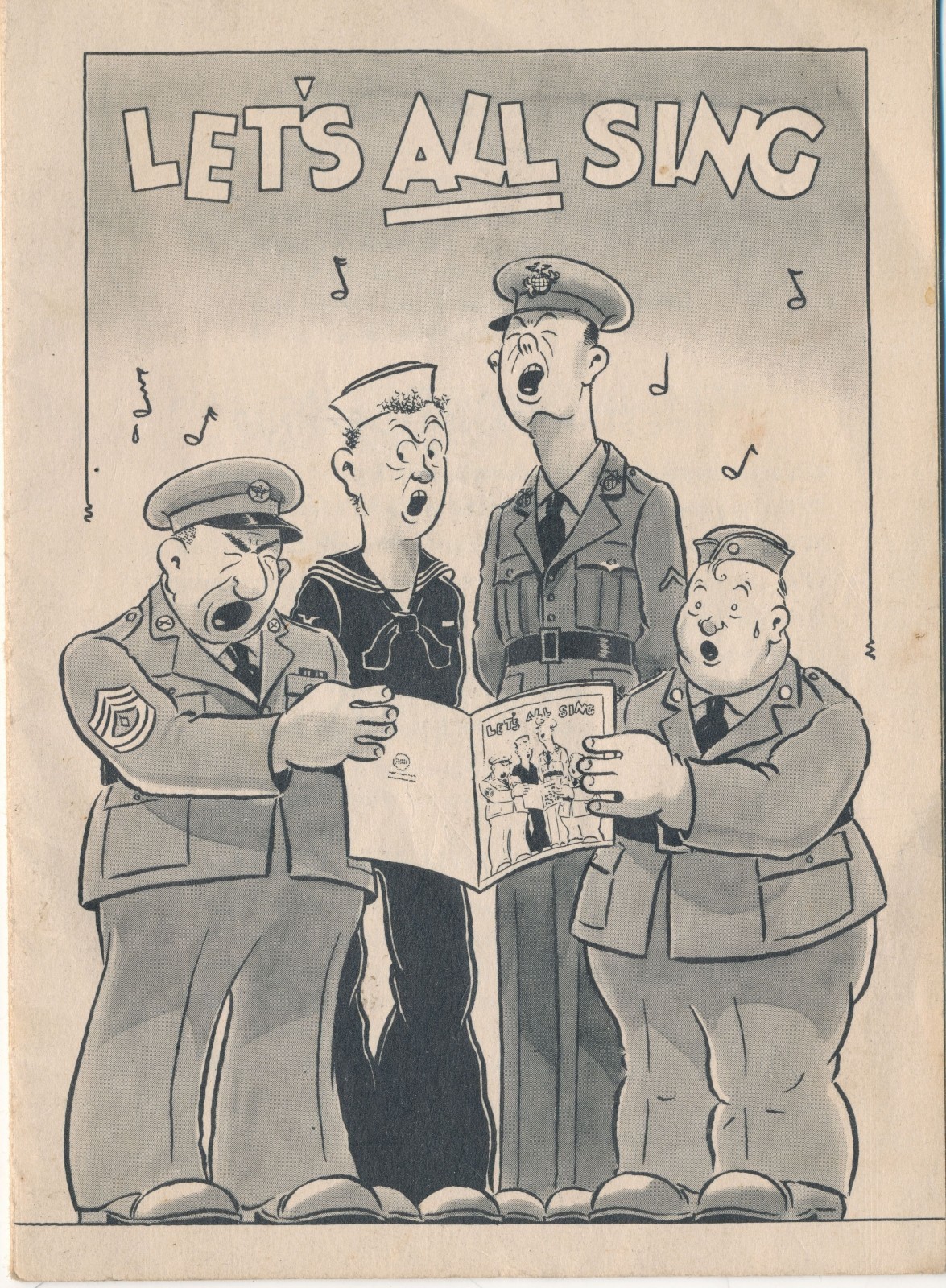 Vintage WWII Era Shell Oil Co. Songbook "Let's All Sing" Singalong ...