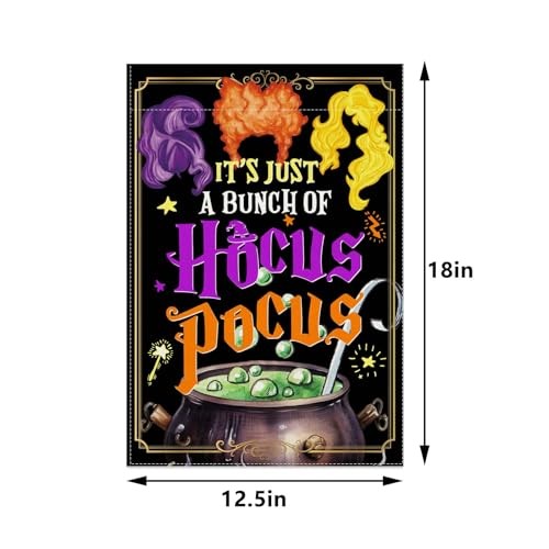Halloween Witch Cauldron Garden Flag 12.5x18 Double Sided Outdoor ...