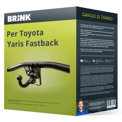 Gancio traino compatibile per Toyota Yaris Fastback 20- rimovibile ...
