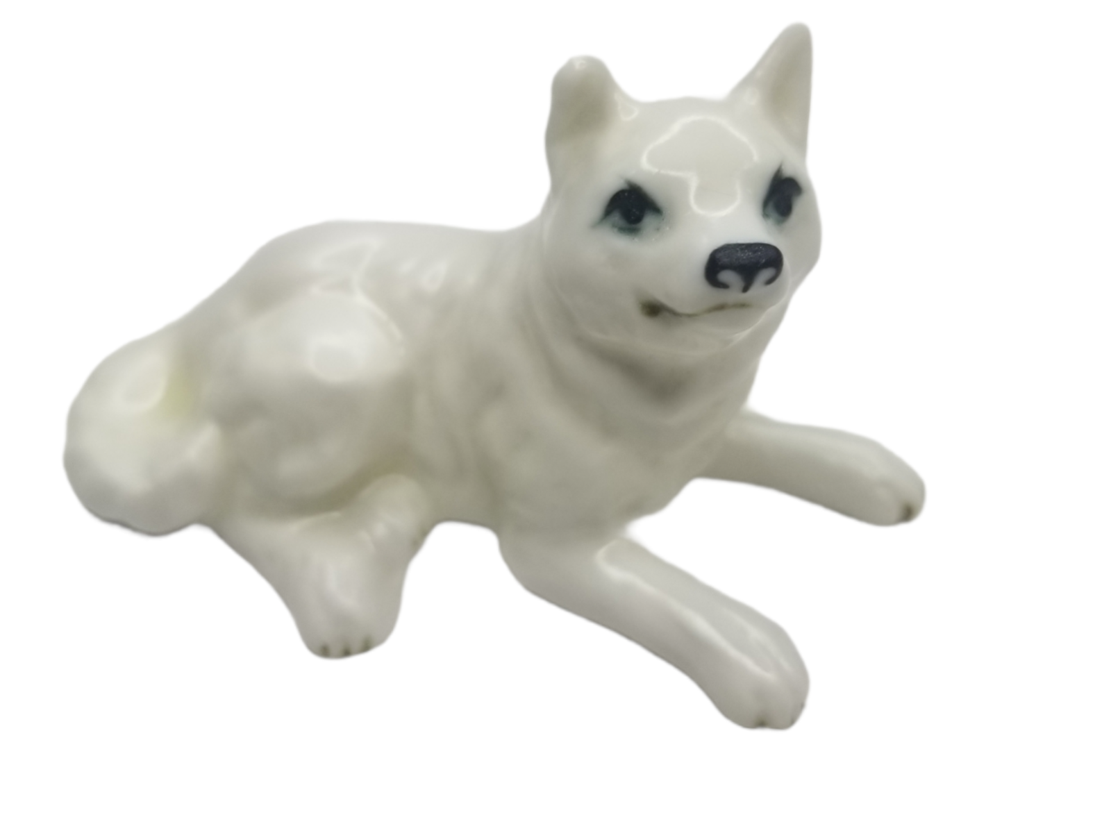 Vintage American Eskimo Samoyed Husky Dog Figurine White Small 2 Inch ...