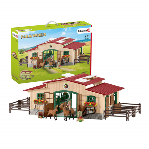 Schleich 42195 Farm World Stable With Horses and Accessories for sale ...