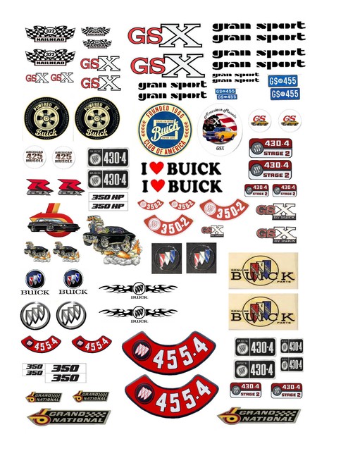 VINTAGE Buick Decals 1:18 & 1:24 FOR DIECAST & MODEL CARS DIORAMAS | eBay