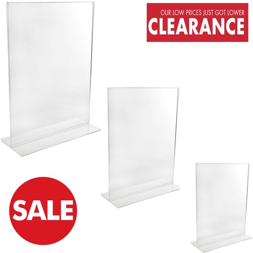 Double Sided Acrylic Poster Menu Holder Perspex Leaflet Display Stands ...