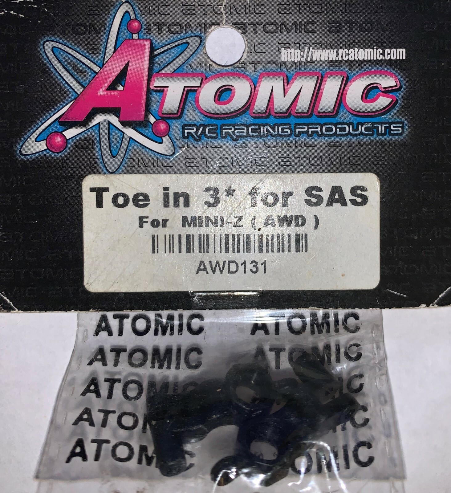 Atomic AWD131 Toe in 3* For SAS FoR MINI-Z (AWD) | eBay