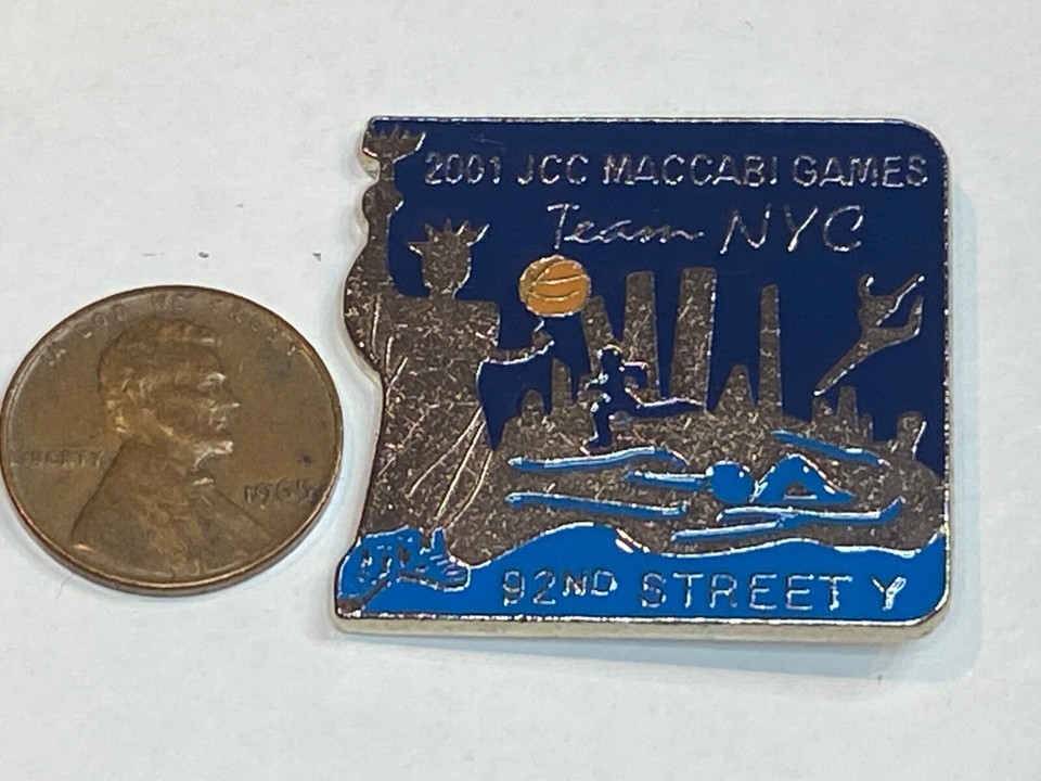 JCC Maccabi Games Jew Jewish Youth Team Pin NYC 92nd Street St. New ...