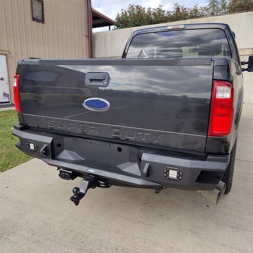 TEXTURED STEEL REAR STEP BUMPER W/LIGHT FIT Ford F-250 F350 Super Duty ...