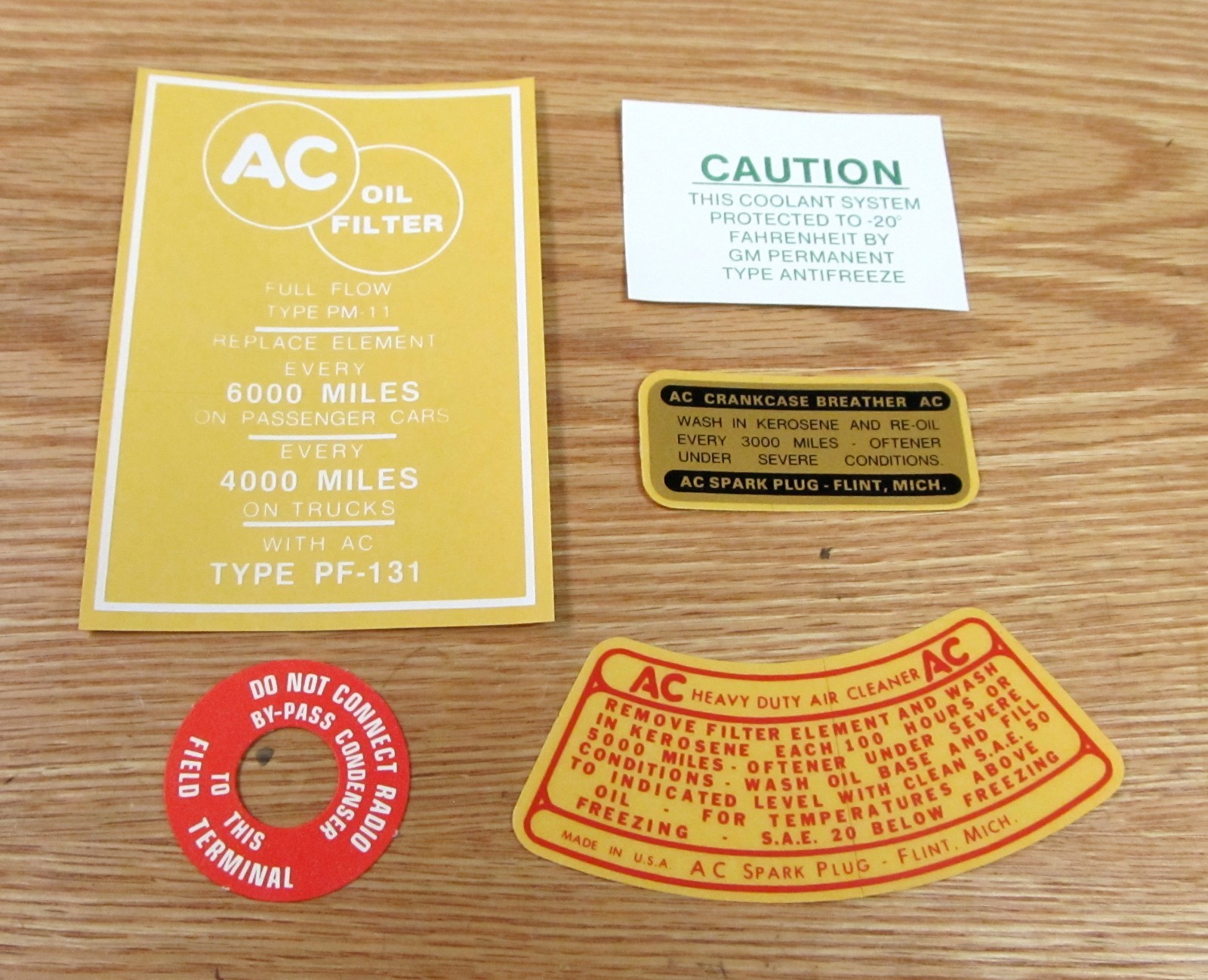 1956 1957 CHEVY ENGINE COMPARTMENT DECAL SET 2 BBL CARBURETOR ** USA ...
