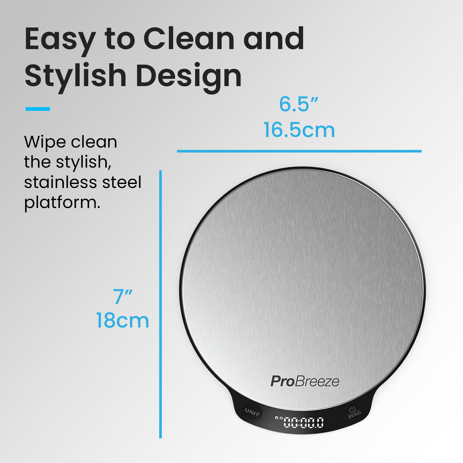 Pro Breeze Digital Kitchen Scales - Precision Measuring Stainless Steel ...