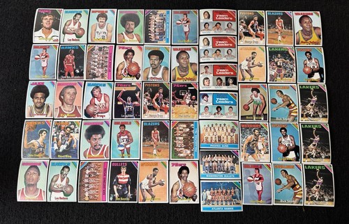 1975-76 Topps NBA Trading Cards Lot of 50 + free duplicates | eBay