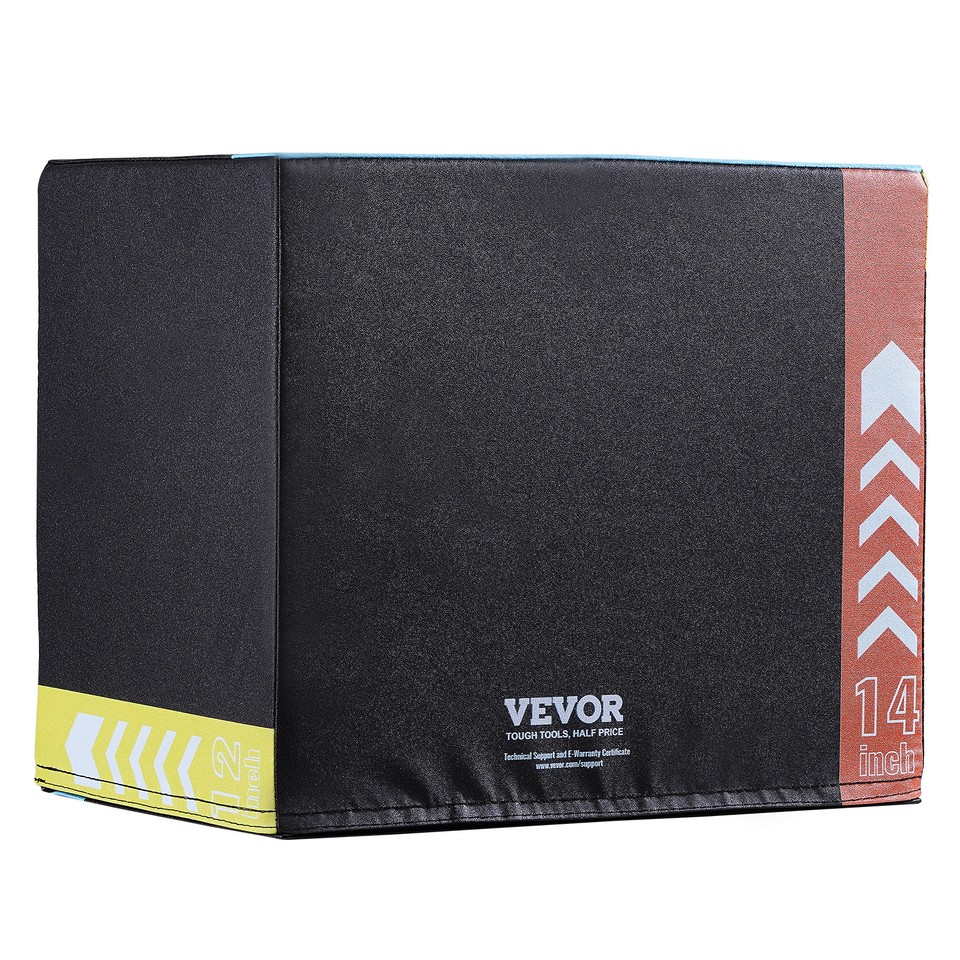 VEVOR 16/14/12 Inch 3 in 1 Plyometric Jump Box Fitness Exercise Plyo ...