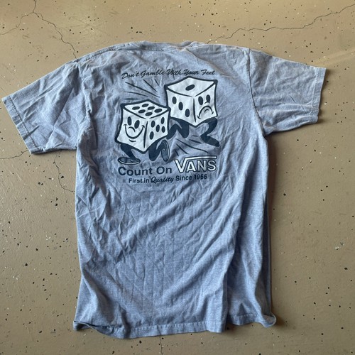 Mens Medium Vans Dice Count on Dice T Shirt Grey | eBay