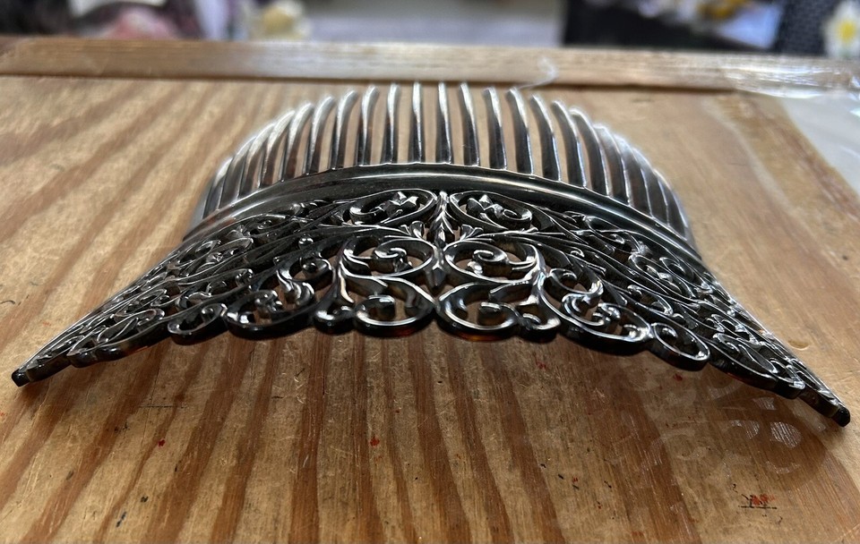 Large Vintage Faux Tortoise Shell Spanish Hair Comb Excellent Condition ...