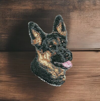 2" inch Tall German Shepherd Puppy Dog Breed Portrait Embroidered Patch ...