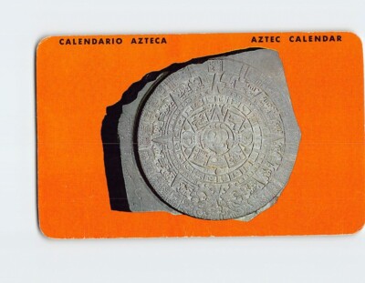 Postcard Aztec calendar Stone At Museum Of Anthropology In Chapultepec ...